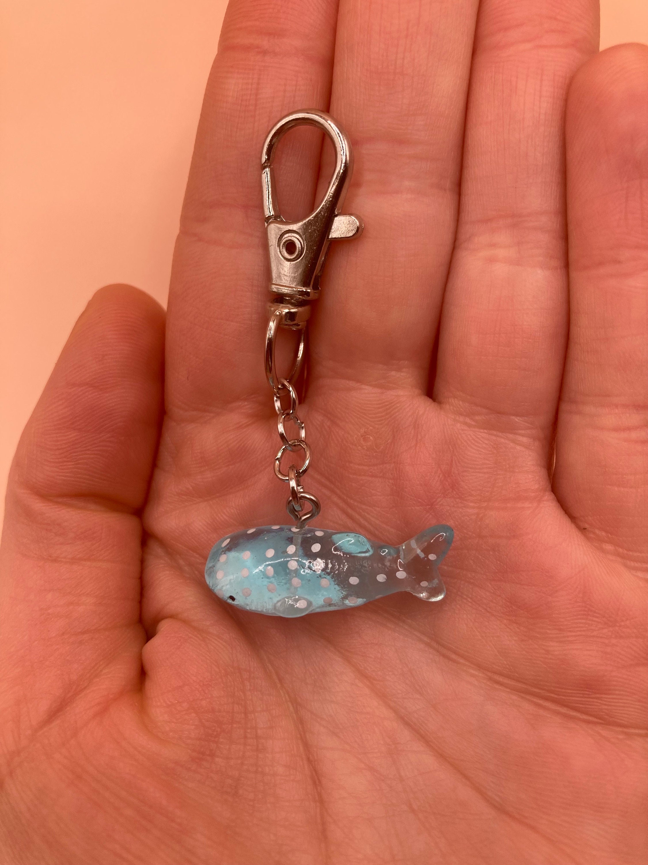 Tiny Whale Shark Keychain Kawaii Shark Charm, Zipper Pull Cute Ocean ...