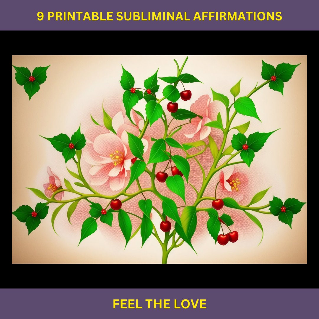 Printable Love Affirmations for Positive Thinking Romantic Subliminal ...