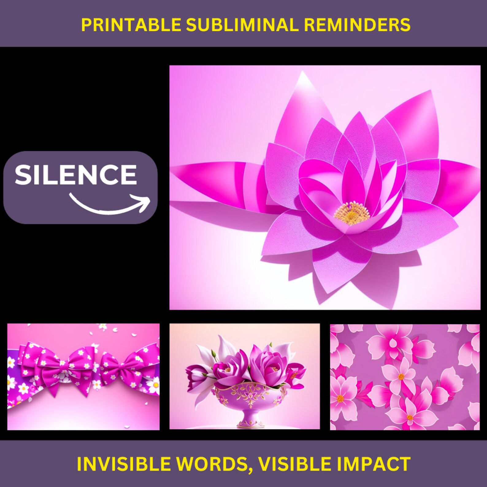 Printable Gentle Reminders 4 Subliminal Designs Instant Download Pdfs ...