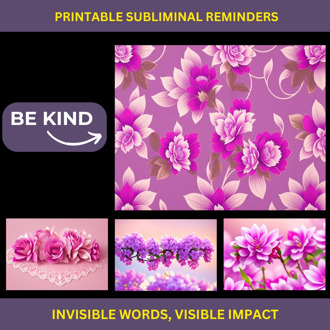 Printable Gentle Reminders 4 Subliminal Designs Instant Download Pdfs ...