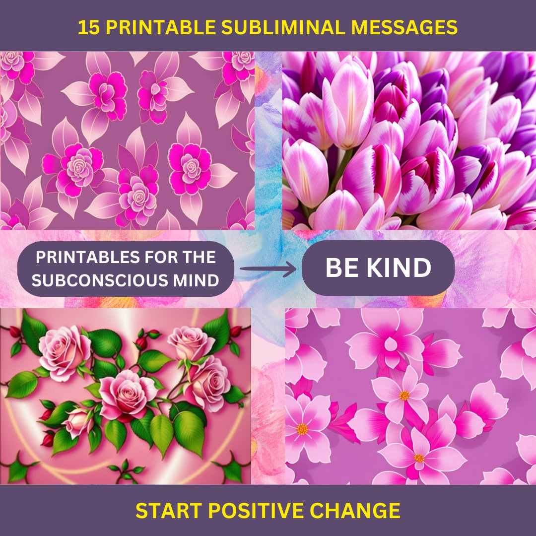 15 Printable Subliminal Message Designs for Positive Thinking Instant ...