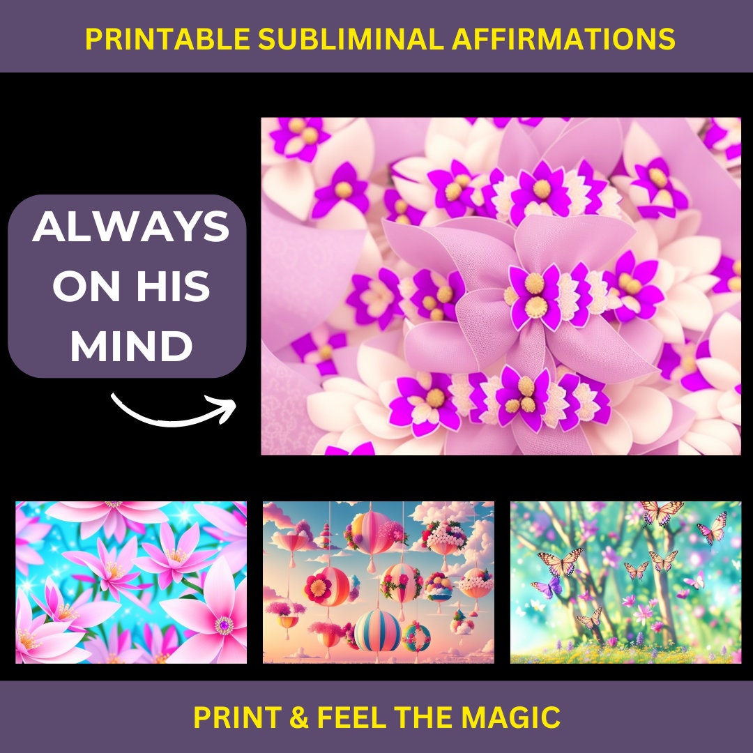 Printable Romantic Affirmations for Positive Thinking Always on His ...