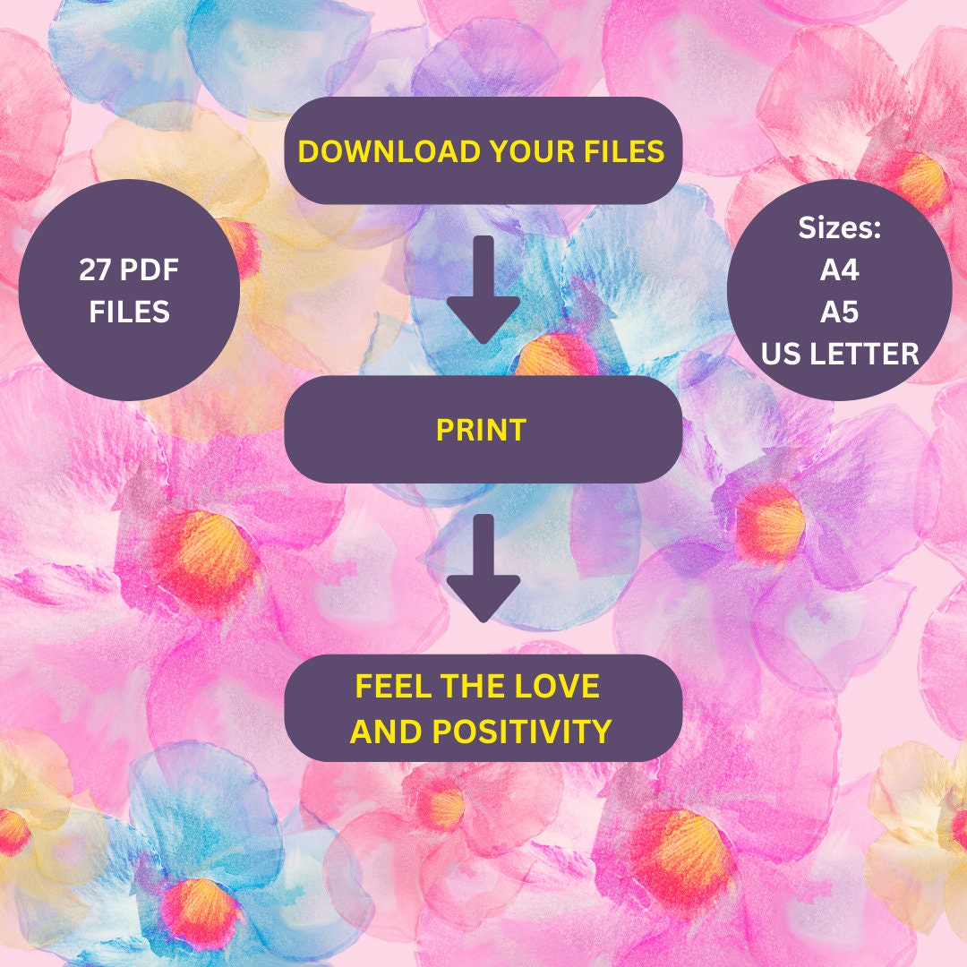 Printable Love Affirmations for Positive Thinking Romantic Subliminal ...