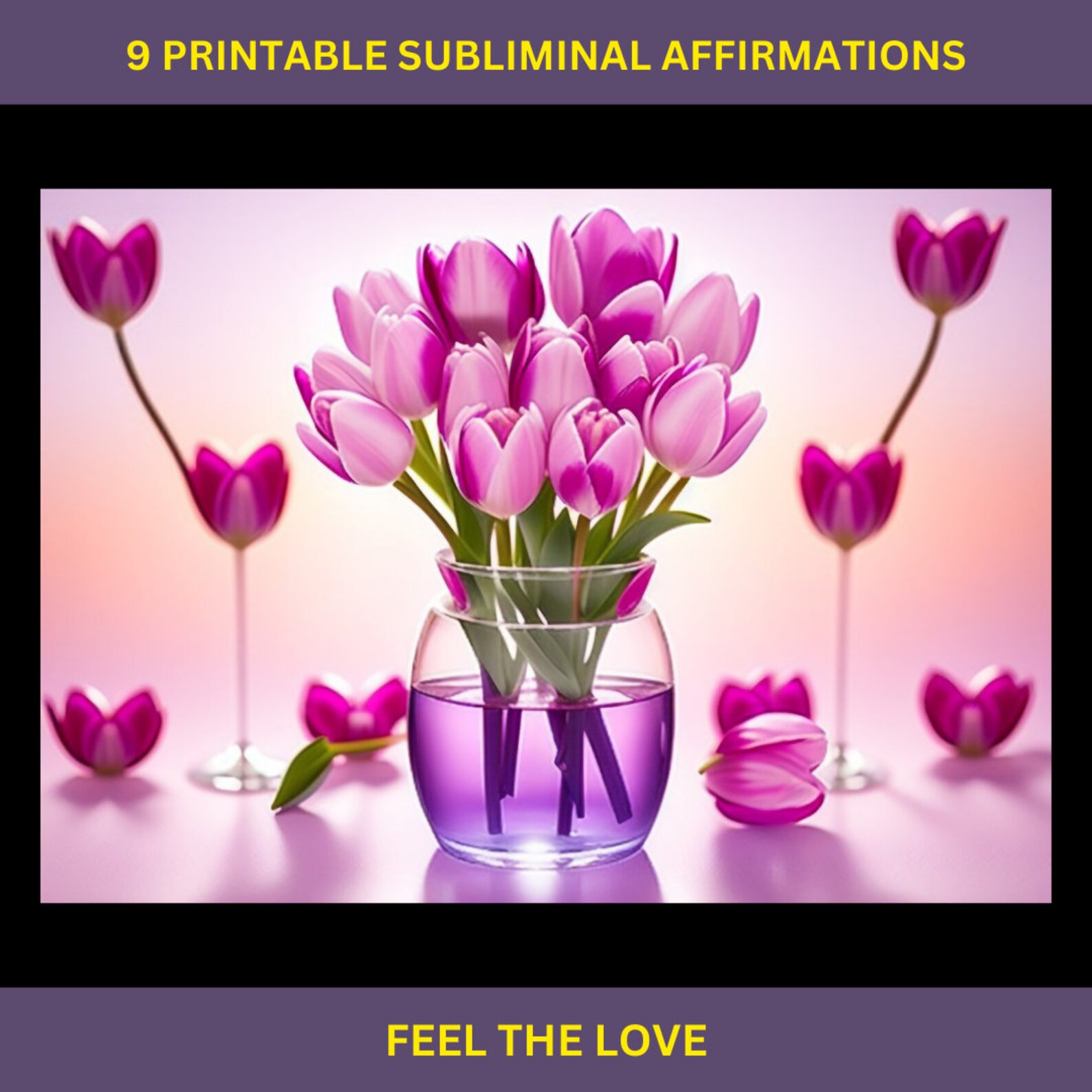 Printable Love Affirmations for Positive Thinking Romantic Subliminal ...