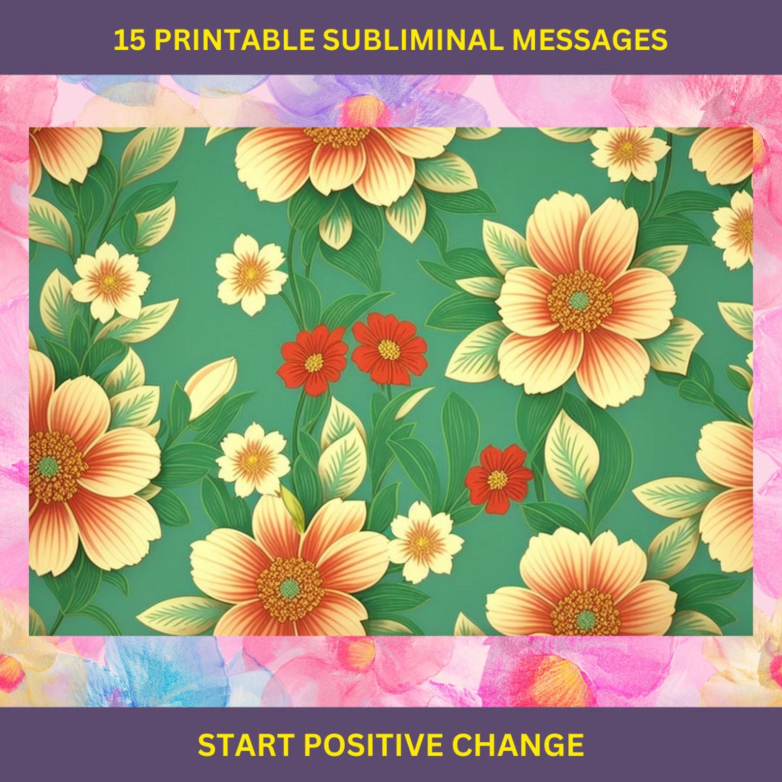 15 Printable Subliminal Message Designs for Positive Thinking Instant ...