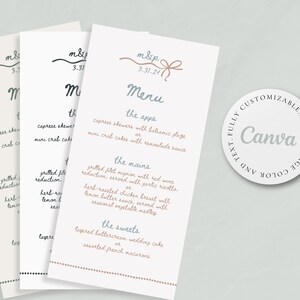 Whimsical Coquette Handwritten Wedding Dinner Menu,garden Party ...