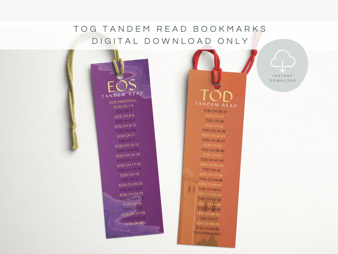 Throne of Glass Tandem Read Bookmarks, Digital Download, Tower of Dawn ...