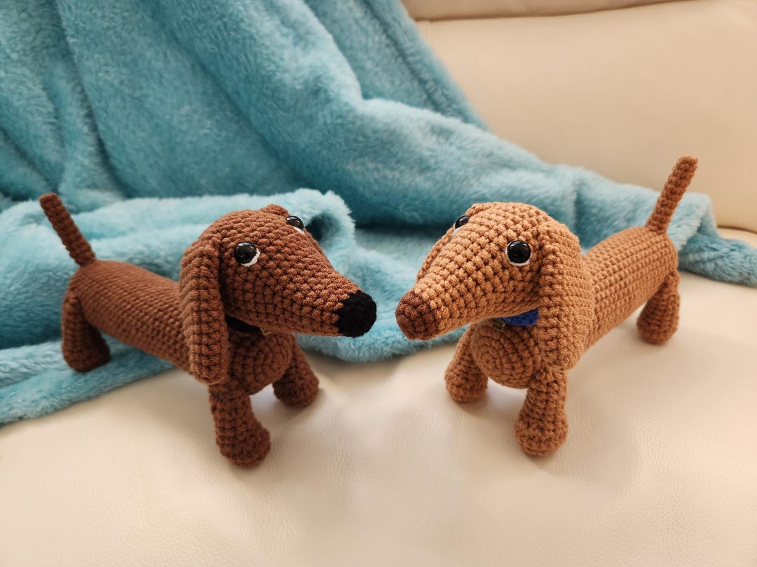Very Cute Crochet Dachshund Dogs, Crochet Dogs, Weiner Dogs, Handmade ...