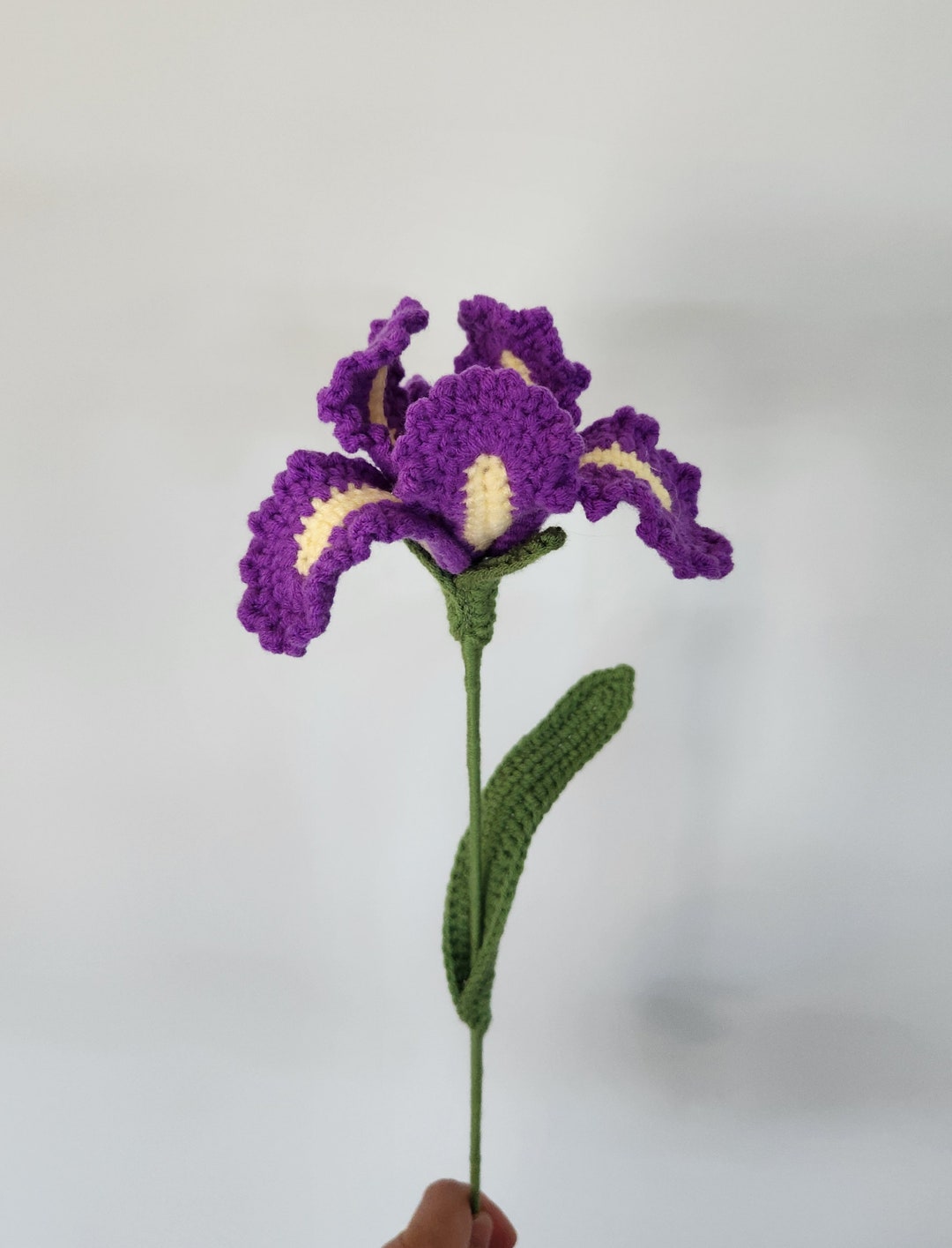 Crochet Iris, Handmade Iris Flowers, Gifts for Birthday, Holiday Gifts ...