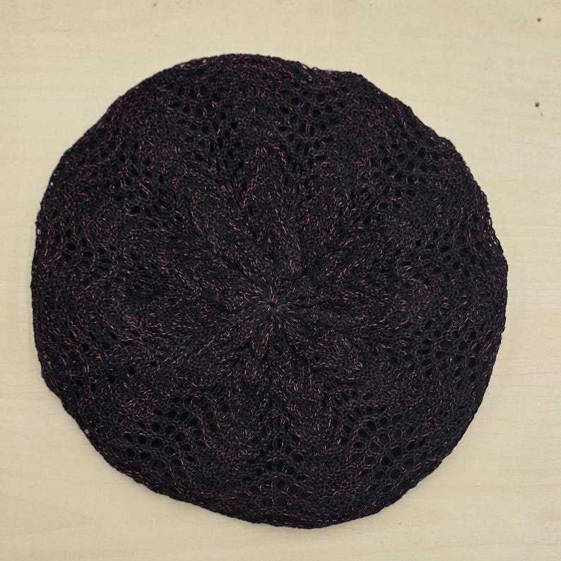 Lightweight Lined Snood for Woman. Adjustable Lurex Knit Beret. - Etsy