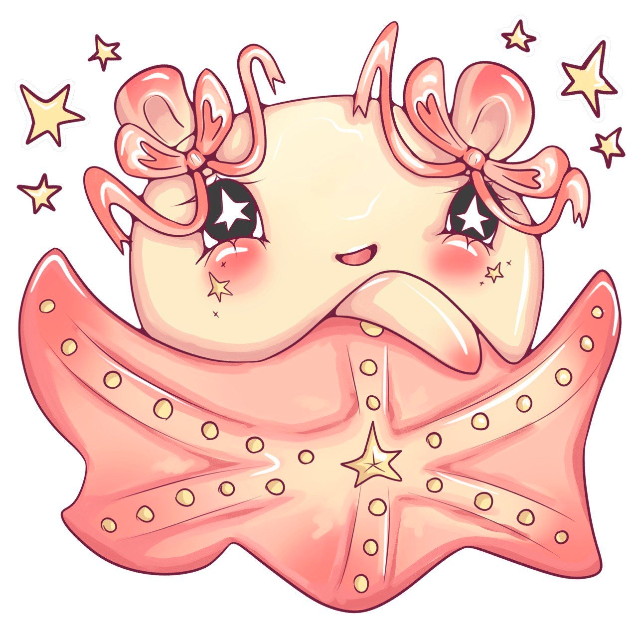 OCTOPUS STICKER PACK Digital, Cute, Kawaii Violet, Red, Yellow, Blue ...