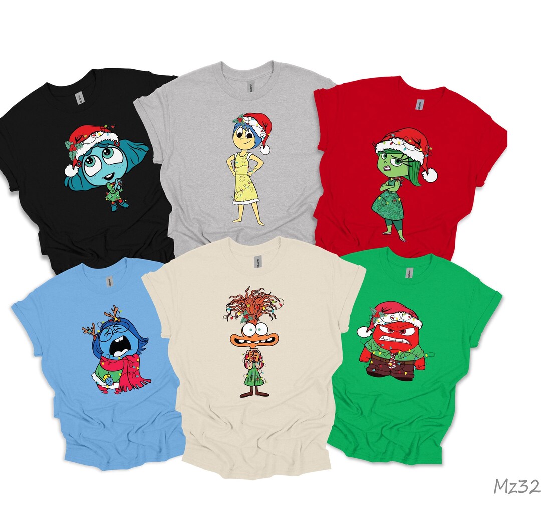 Inspired Inside Out Characters Christmas Lights Santa Costume Tee, Joy ...