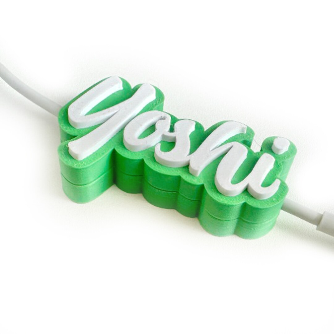Custom 3D Printed USB Cable Label Add Name & Color to USB Cord Unique ...