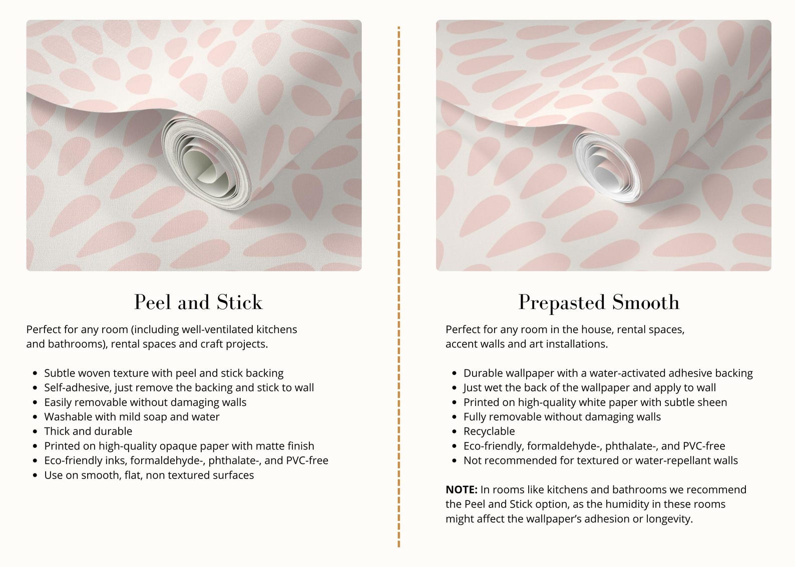 Girl Nursery Peel and Stick Wallpaper Pink, Removable Wallpaper for ...