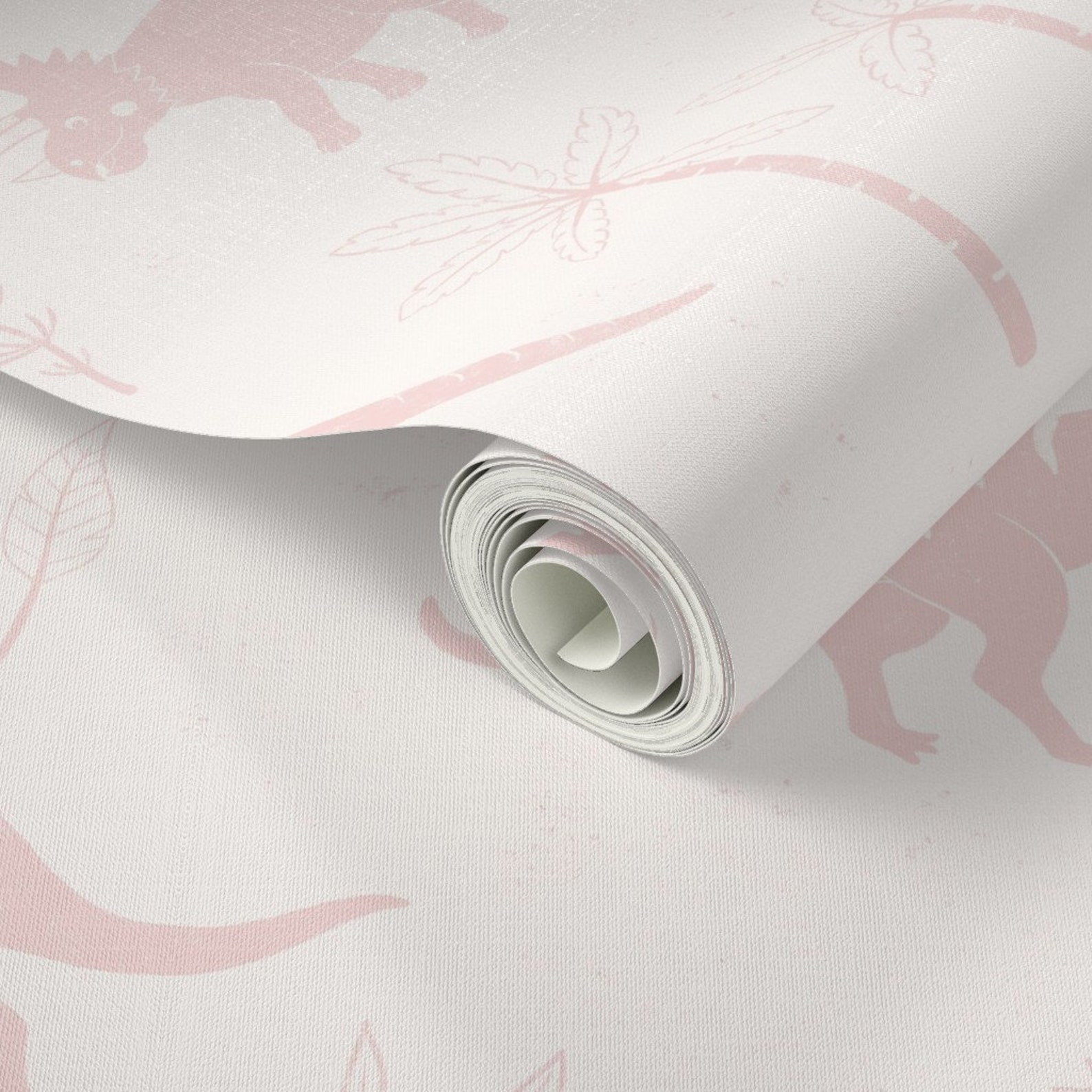 Pink Dinosaur Wallpaper Removable Wall Decor Dinos Kids Room Wallpaper ...