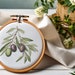 Olive Branch Cross Stitch Digital Download Template | Botanical Olive ...