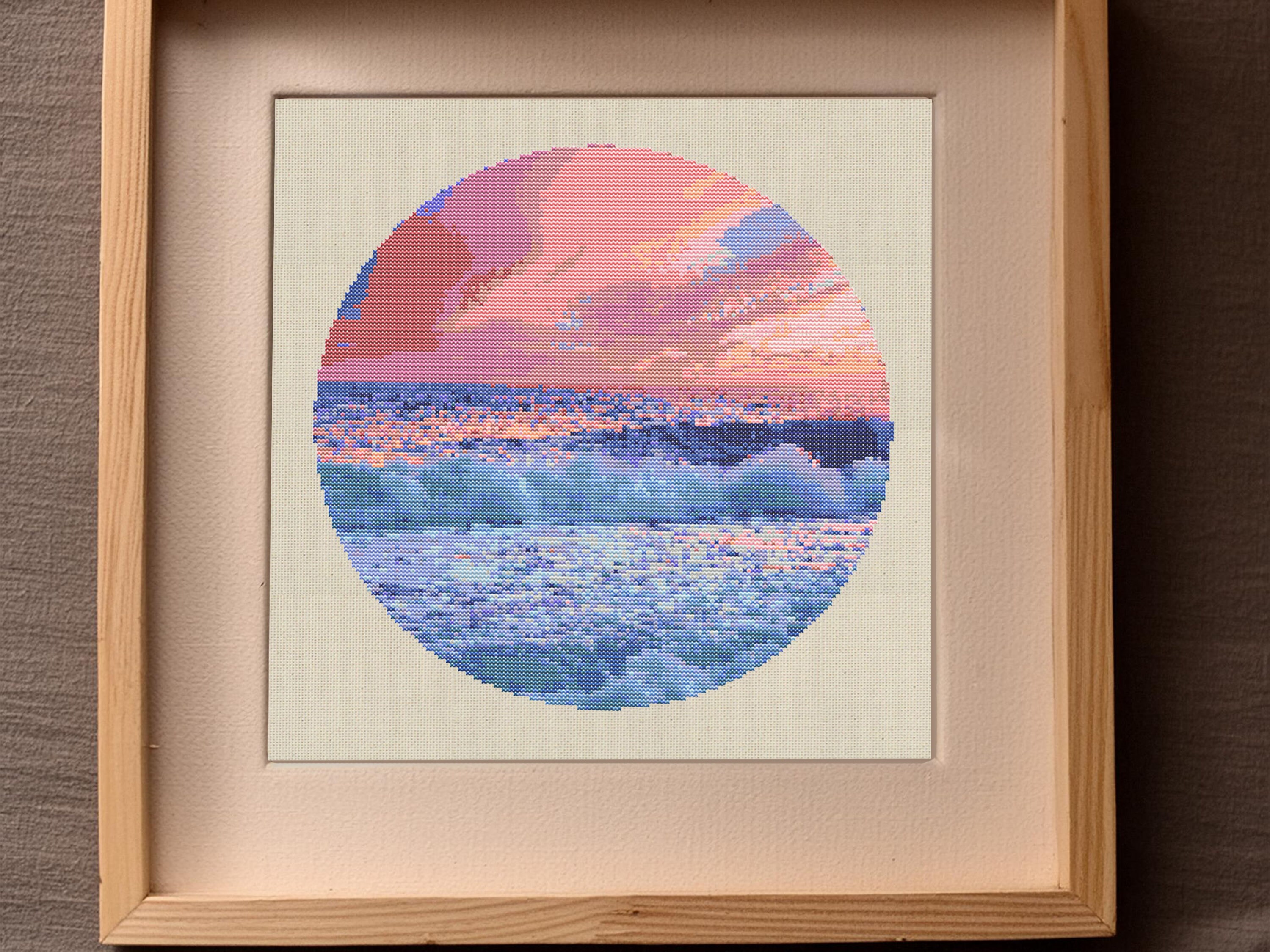 Ocean Waves Cross Stitch Template Bundle | Set of 4 Tropical Water ...