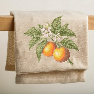 Orange Cross Stitch Template Download | Floral and Citrus Embroidery ...