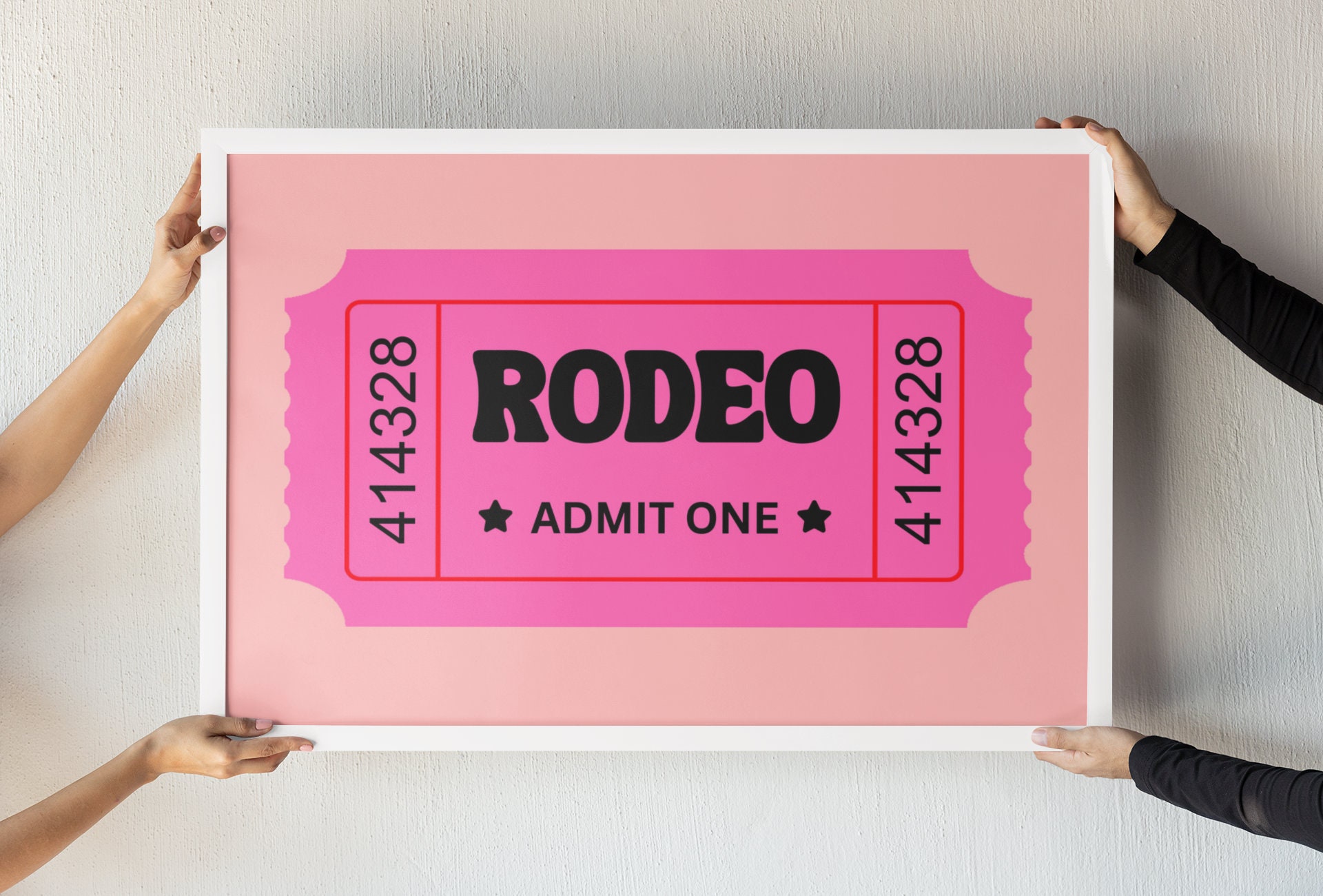 Rodeo Ticket Digital Print, Coquette Decor, Coquette Aesthetic, Digital ...