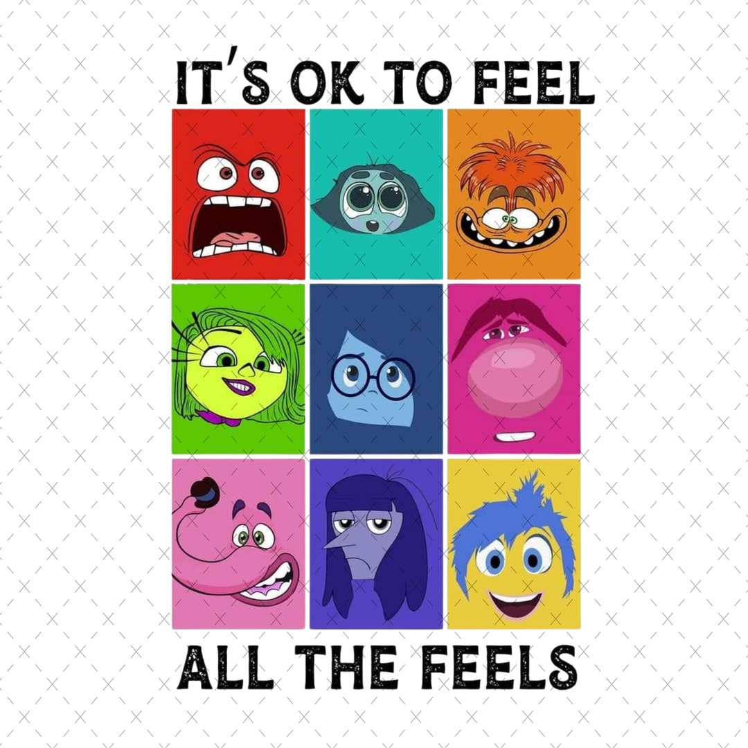 Inside Out 2 PNG SVG, Inside Out 2 Anger, Joy, Disgust, Sadness, Fear ...