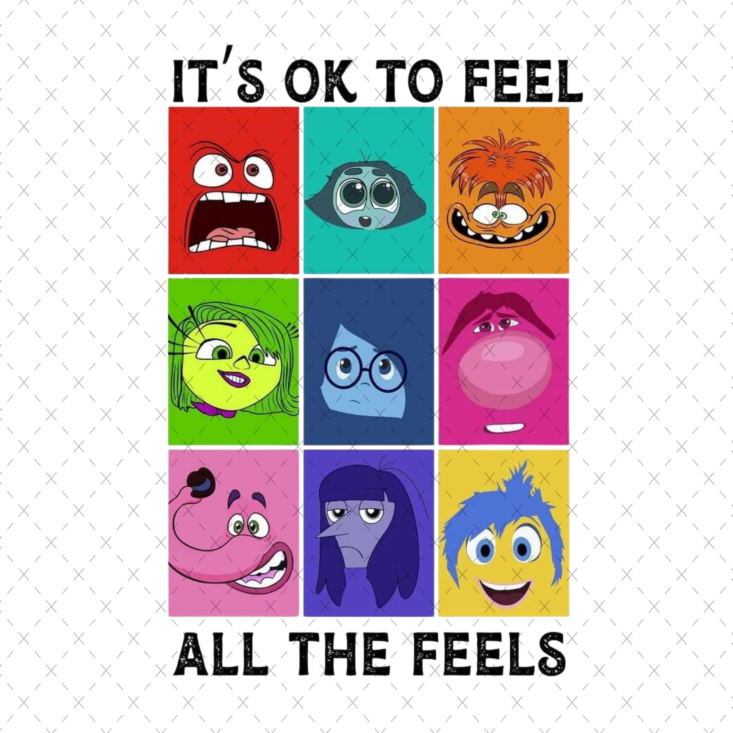 Inside Out 2 PNG SVG, Inside Out 2 Anger, Joy, Disgust, Sadness, Fear ...