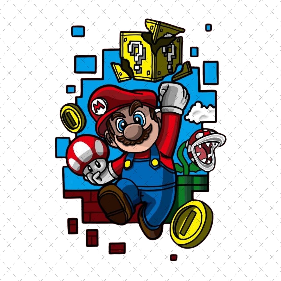 Super Mario Png, Super Mario Clipart, Printable Mario Png, Digital ...