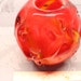 Stunning Red and Yellow Art Glass Dimple Vase, Possible Murano or ...