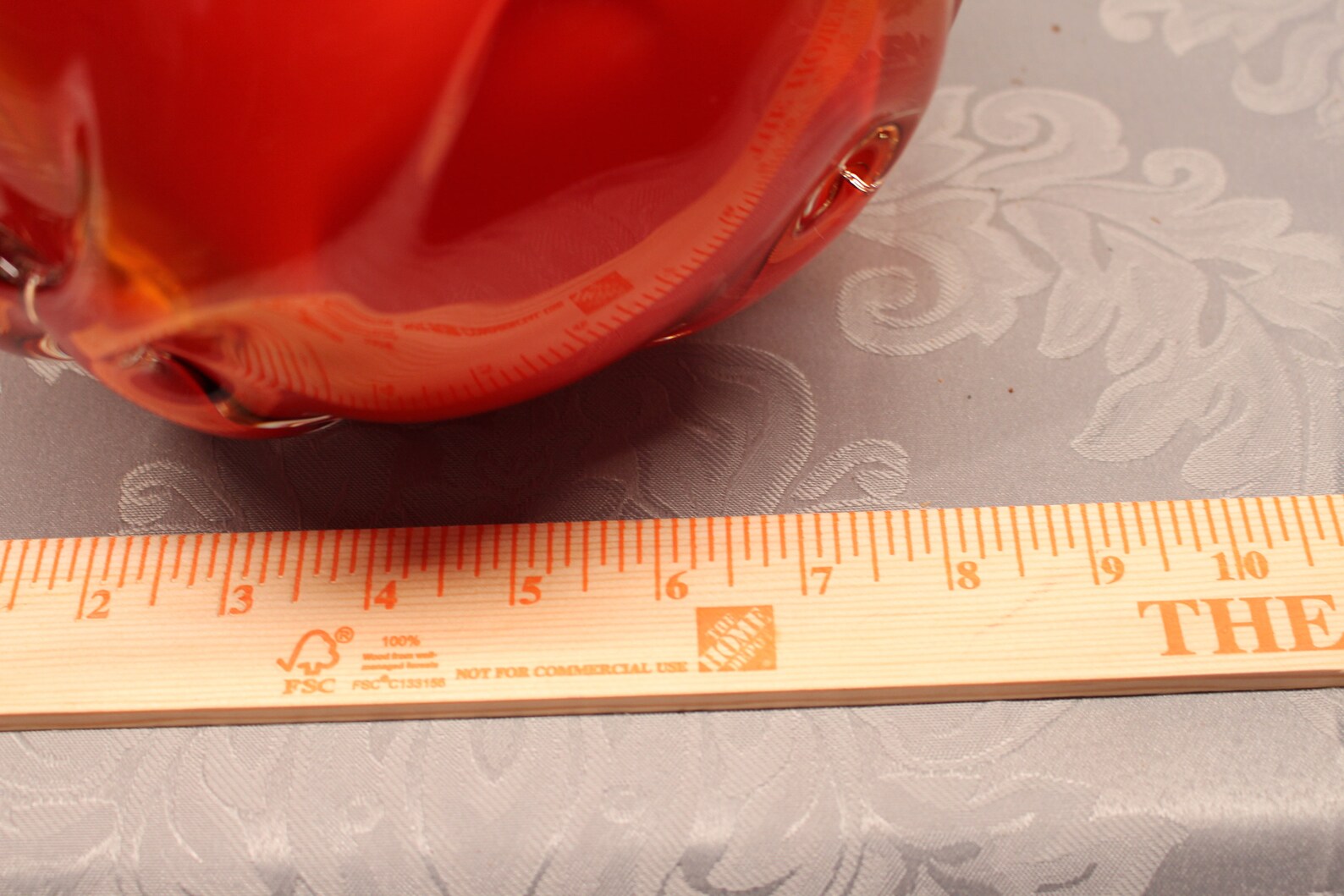Stunning Red and Yellow Art Glass Dimple Vase, Possible Murano or ...
