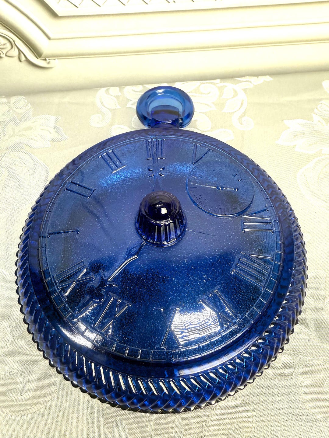 Imperial Glass Company, Cobalt Blue, Pocket Watch Shaped, Watch Box ...