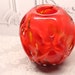 Stunning Red and Yellow Art Glass Dimple Vase, Possible Murano or ...
