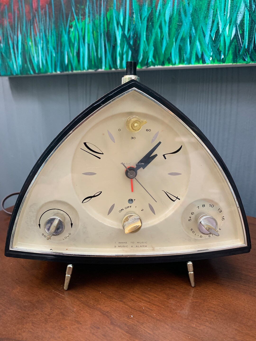 Super Rare Mid Century Modern Clock Radio Working I Could Only Only Find in Museums to Compare ...