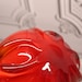 Stunning Red and Yellow Art Glass Dimple Vase, Possible Murano or ...