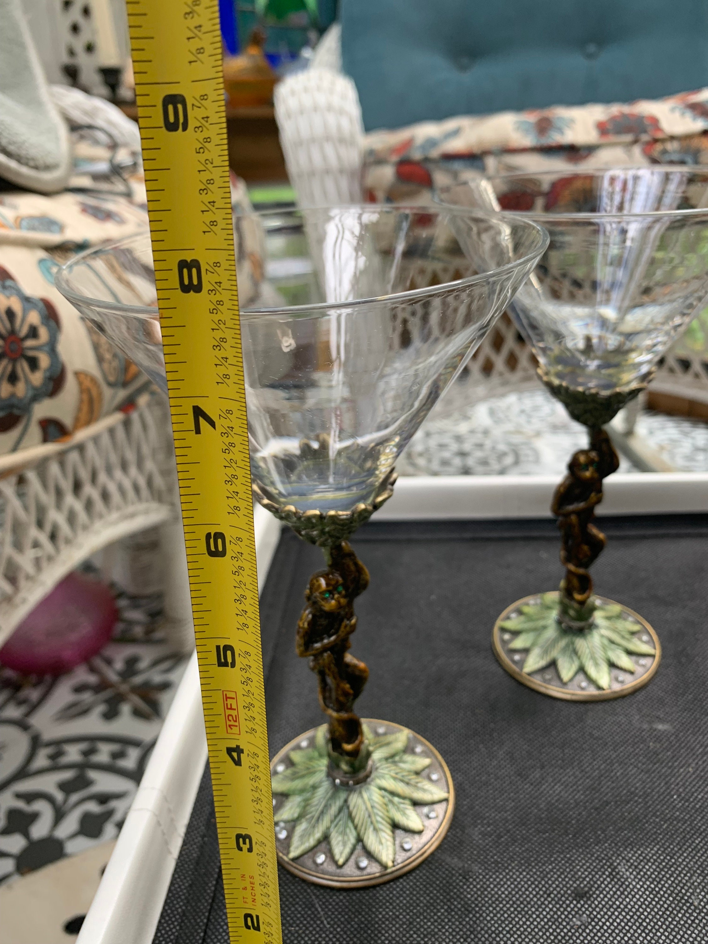 Set of 4 Super Cute Monkey Martini Glasses - Etsy