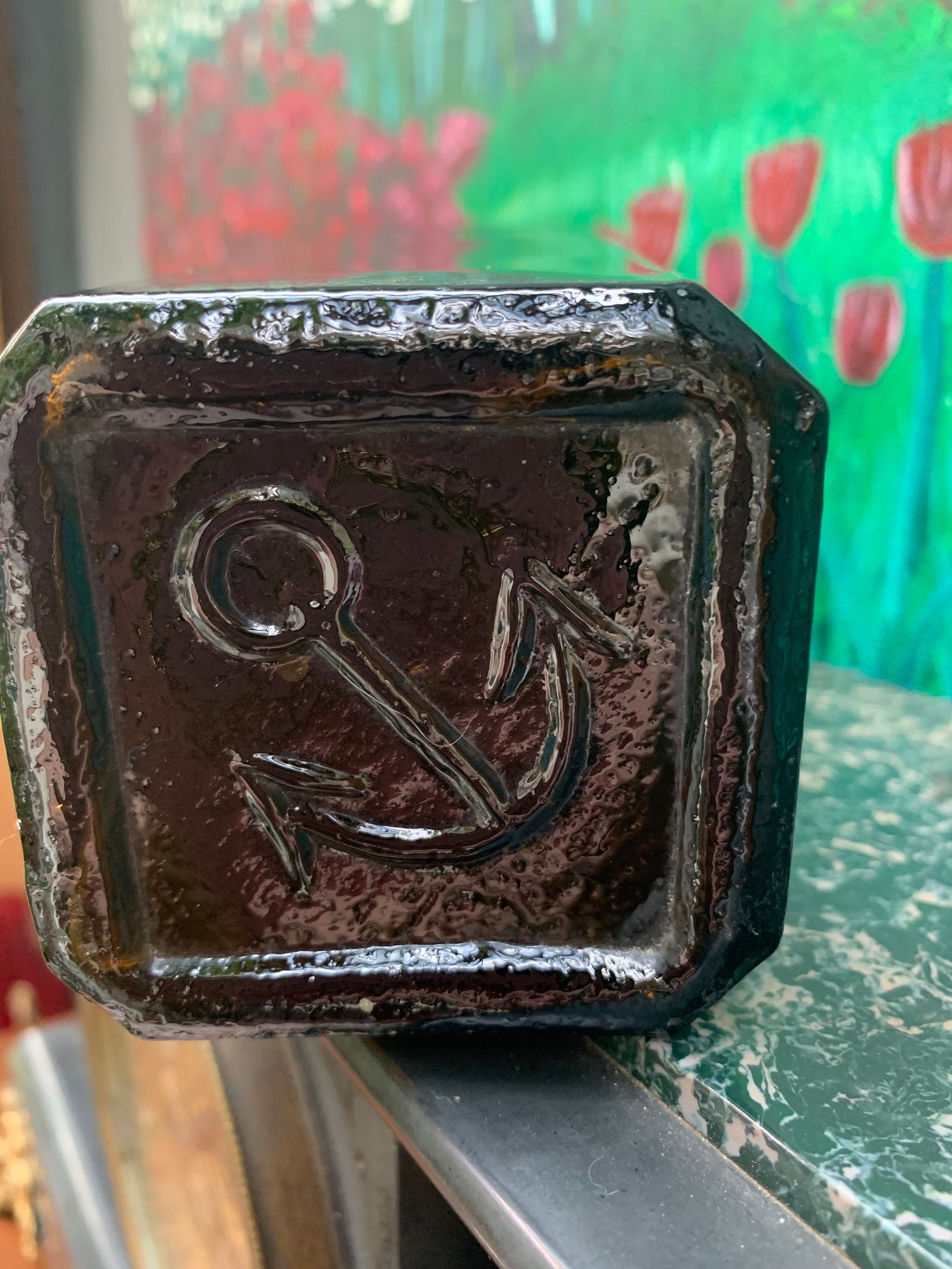 Antique 1860 - 1870 Case Gin Bottle With Anchor Stamp on the Bottom - Etsy