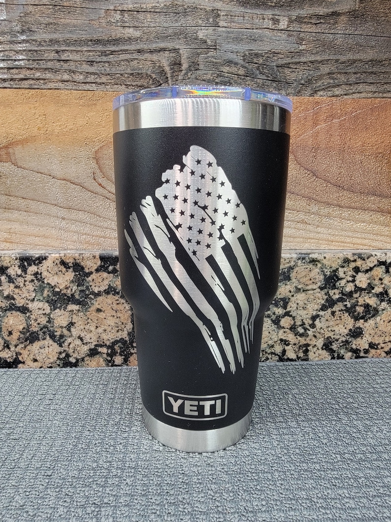 Custom American Flag Engraved Yeti 20/30 Oz Tumbler or Unbranded 20 Oz ...