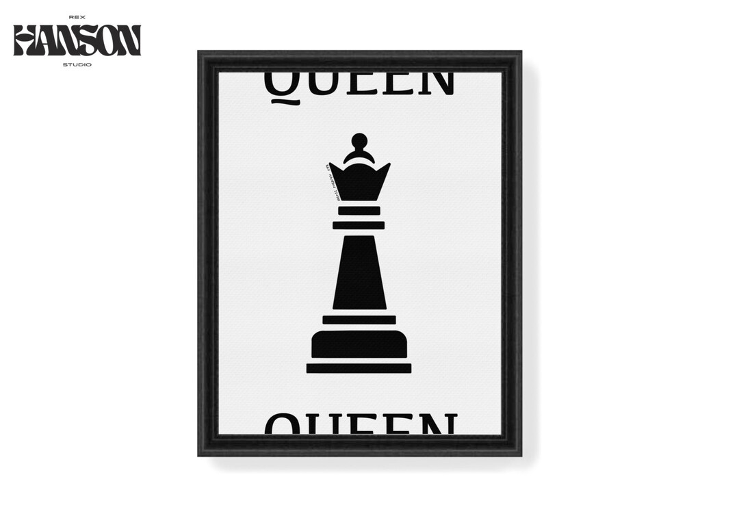 Queen Chess Piece Wall Decor Digital Download - Etsy