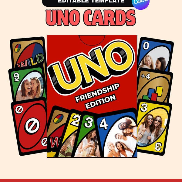 Custom Uno Cards Personalized - Etsy