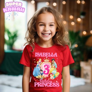 Princess Birthday Shirt, Princess Birthday Girl Theme Party, Cute Shirt, Personalized Family ...