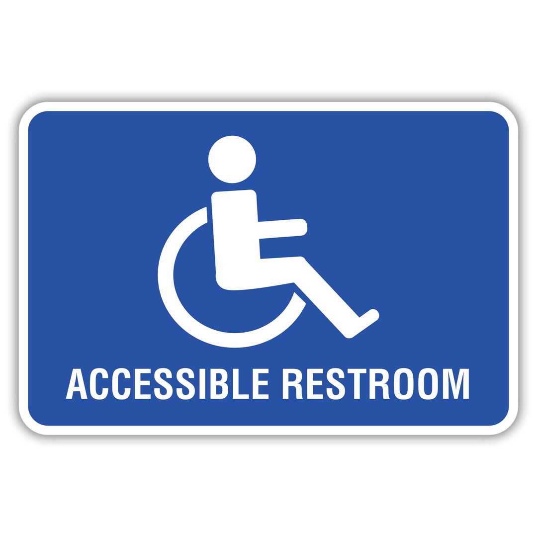 ACCESSIBLE RESTROOM, Aluminum Sign, Metal Sign, Street Sign, Outdoor ...