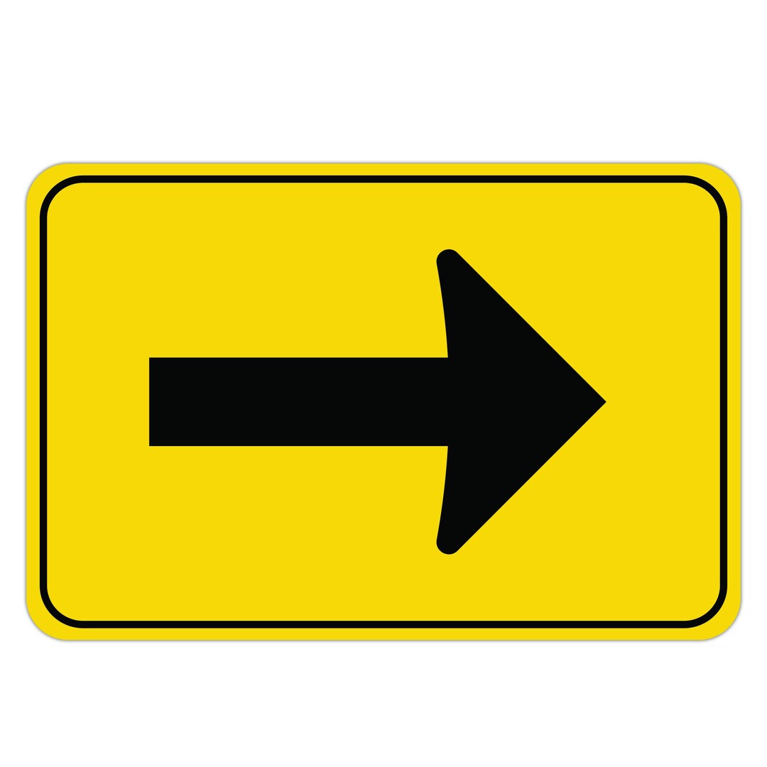 DIRECTIONAL SIGN RIGHT, Aluminum Sign, Metal Sign, Street Sign, Outdoor ...