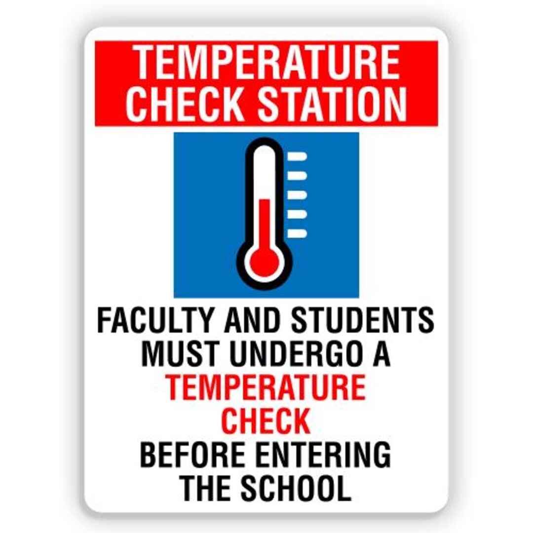 TEMPERATURE CHECK STATION, Aluminum Sign, Metal Sign, Street Sign ...