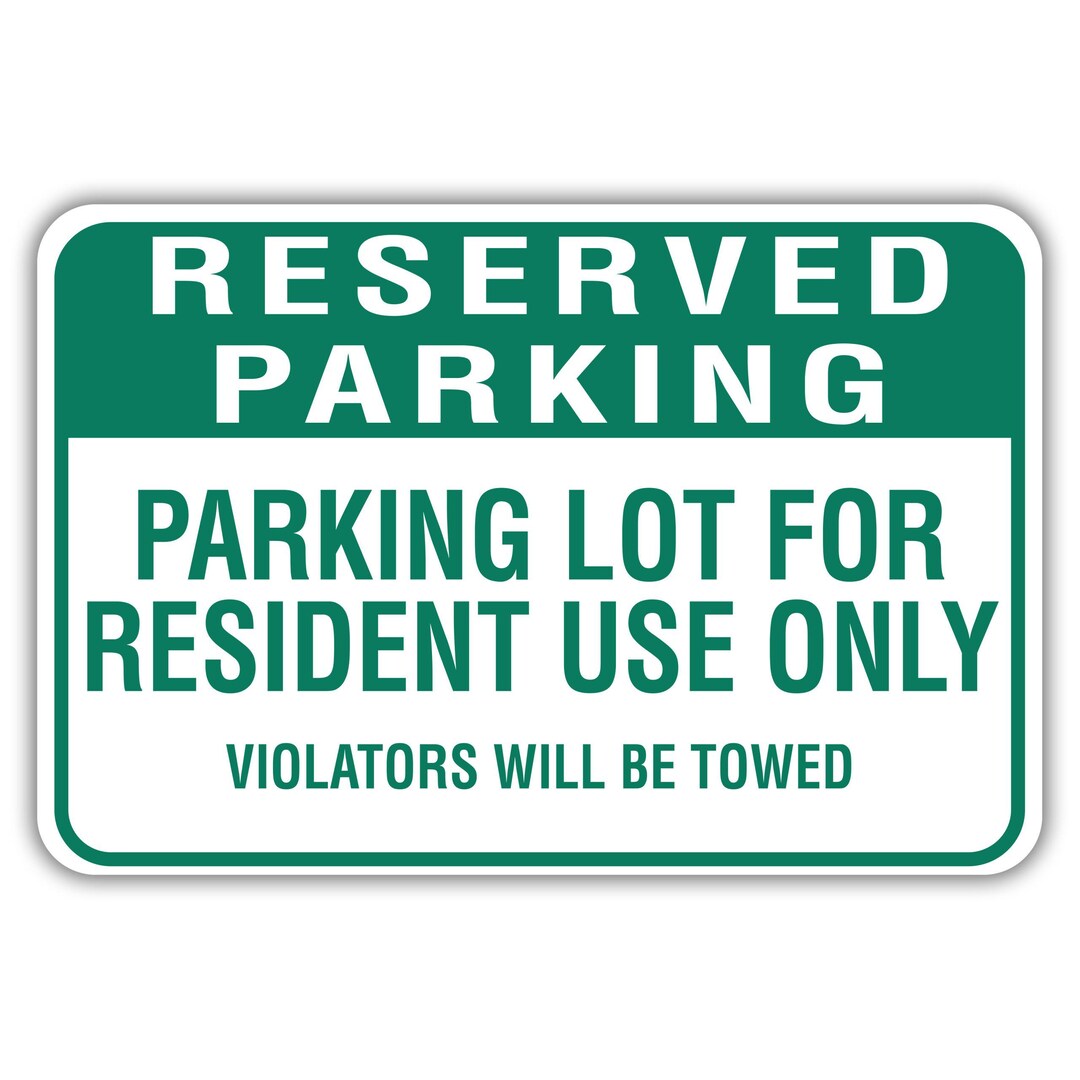 PARKING FOR RESIDENT Use Only, Aluminum Sign, Metal Sign, Street Sign ...