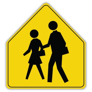 SCHOOL CROSSWALK SIGN, Aluminum Sign, Metal Sign, Street Sign, Outdoor ...