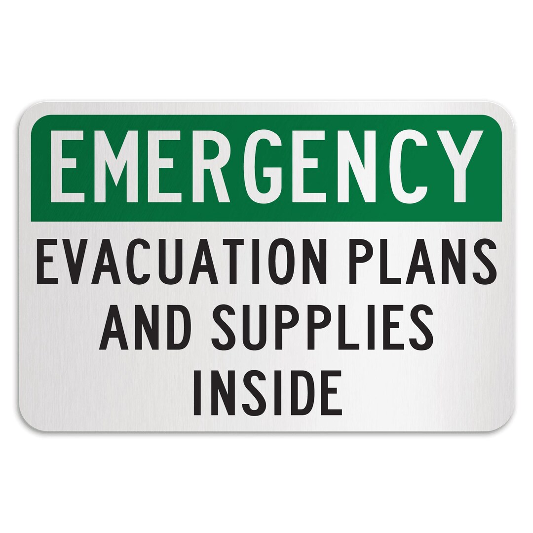 EMERGENCY EVACUATION GATE Do Not Block, Aluminum Sign, Metal Sign ...