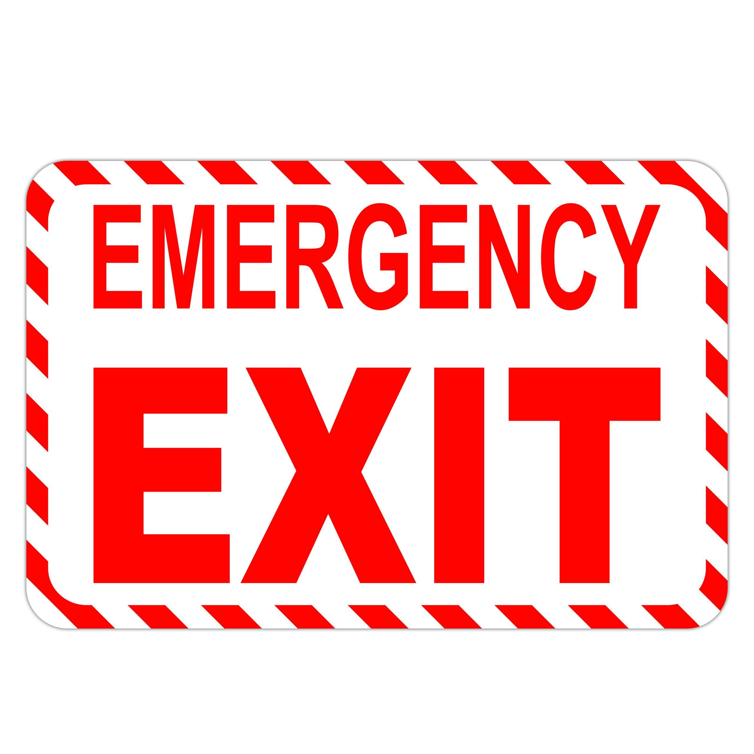 EMERGENCY EXIT, Aluminum Sign, Metal Sign, Street Sign, Outdoor Sign ...