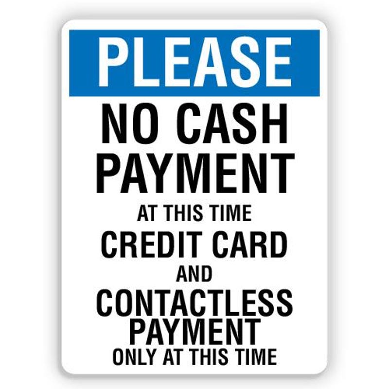 Credit Cards Only Sign - Etsy