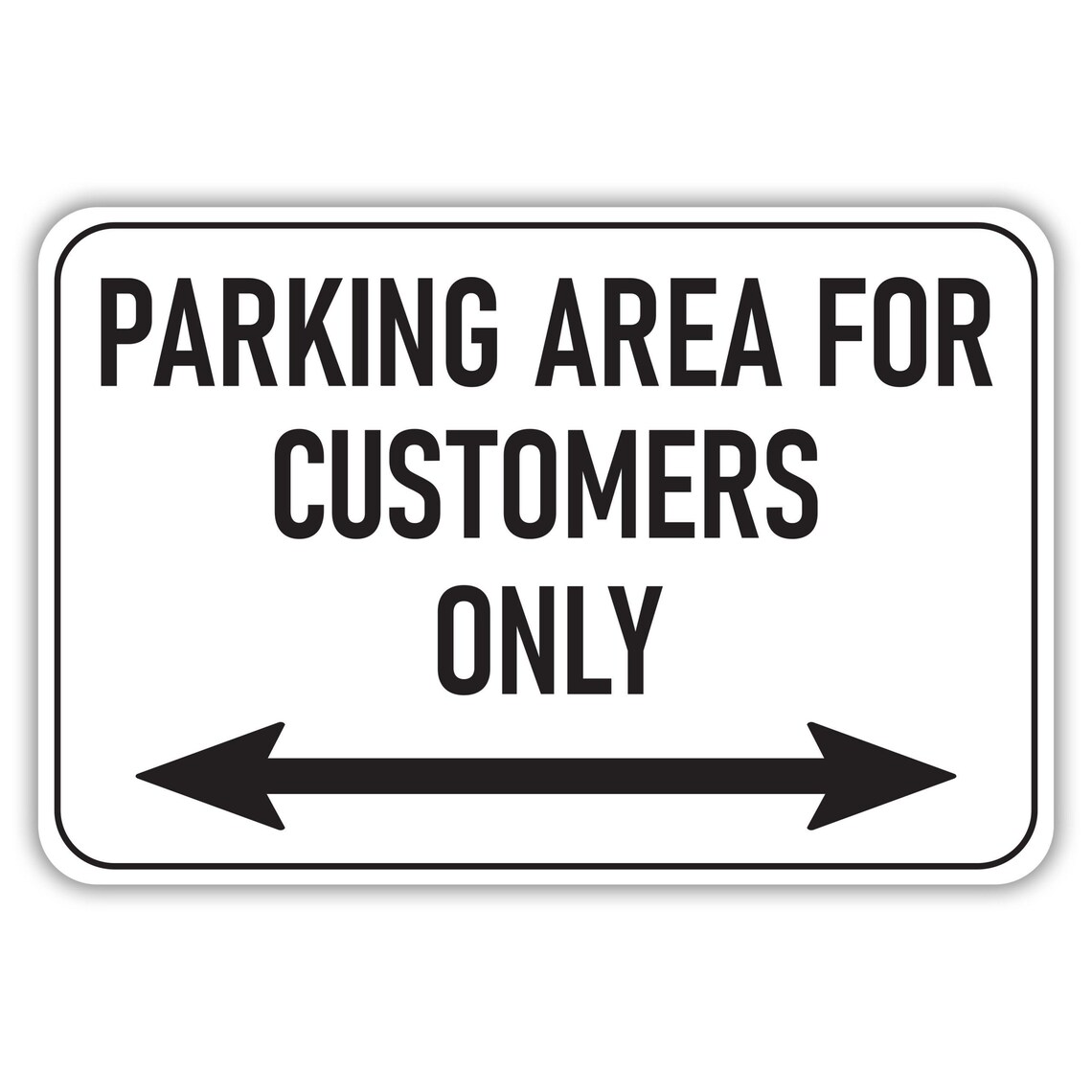 PARKING AREA FOR Customers Only, Aluminum Sign, Metal Sign, Street Sign ...