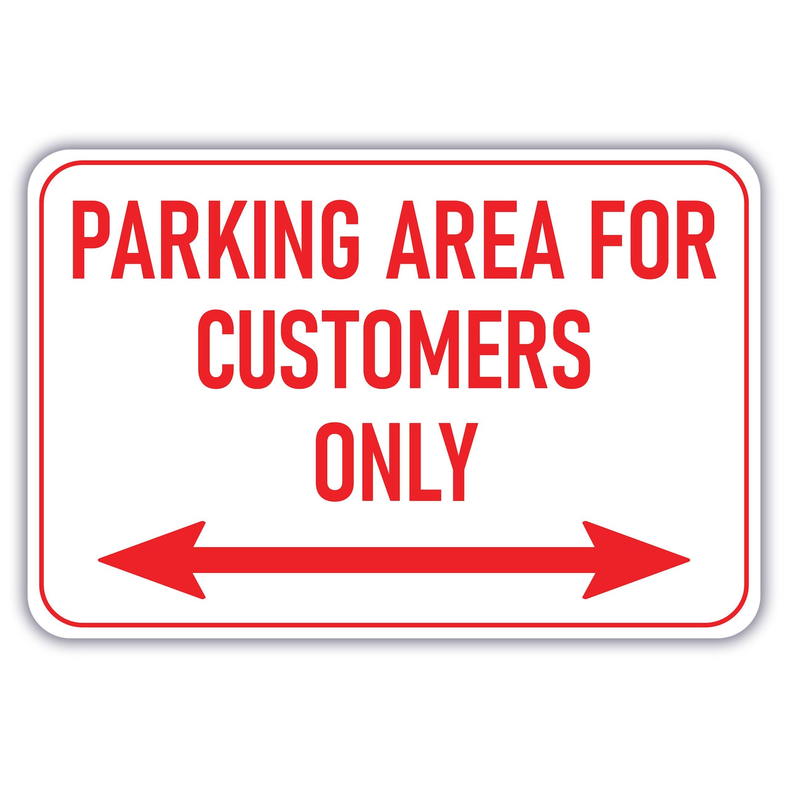PARKING AREA FOR Customers Only, Aluminum Sign, Metal Sign, Street Sign ...