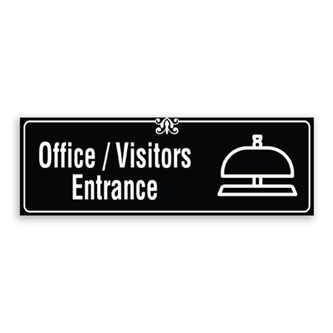 OFFICE / VISITORS ENTRANCE, Aluminum Sign, Metal Sign, Street Sign ...