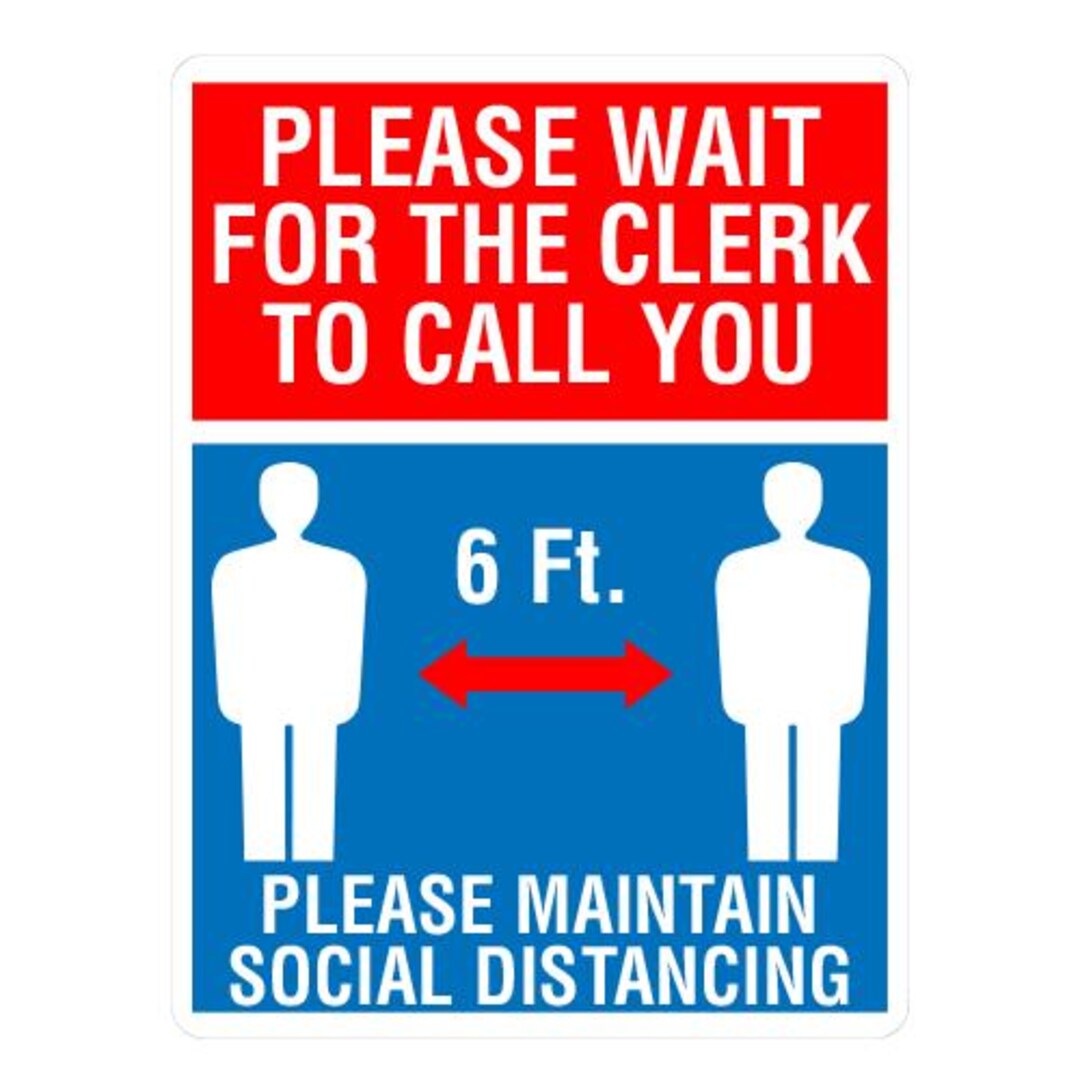 PLEASE WAIT FOR Clerk to Call, Aluminum Sign, Metal Sign, Street Sign ...